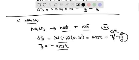 SOLVED Estimate The Freezing And Normal Boiling Points Of M Aqueous Solutions Of A NH