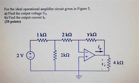 Solved For The Ideal Operational Amplifier Circuit Given In Chegg