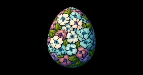 Hydrangea Easter Egg Easter Egg Art Sticker Teepublic
