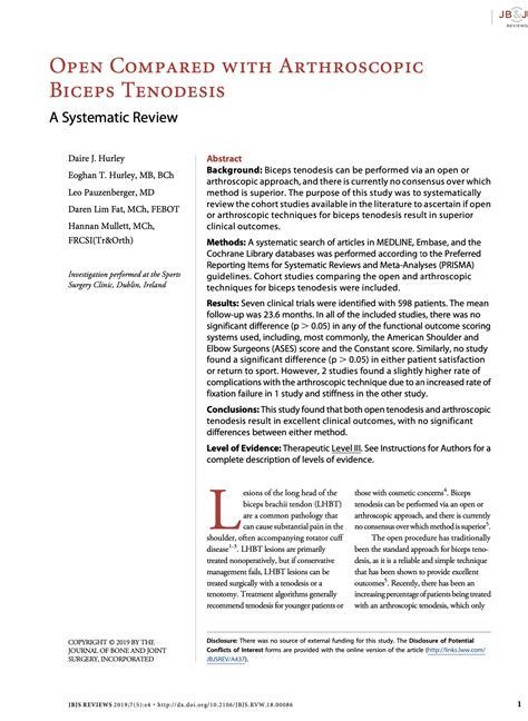 Comment Open Vs Arthroscopic Biceps Tenodesis Hannan Mullet
