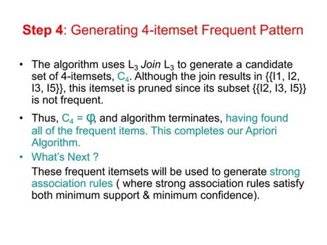 Apriori Algopptx For Frequent Itemset Ppt