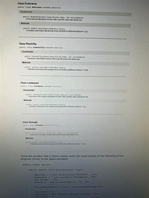 Solved Or The Interface And Classes That Are Used In A Chegg