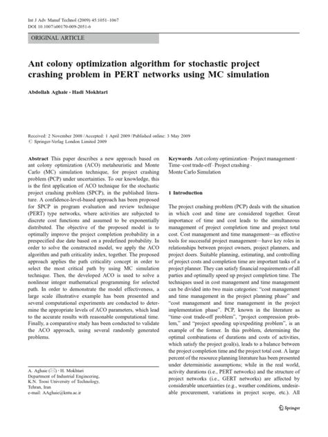 ant colony optimization pdf metaheuristic mathematical optimization