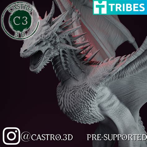 3d Printable The Red King King Arthur Dragon By Castro3d