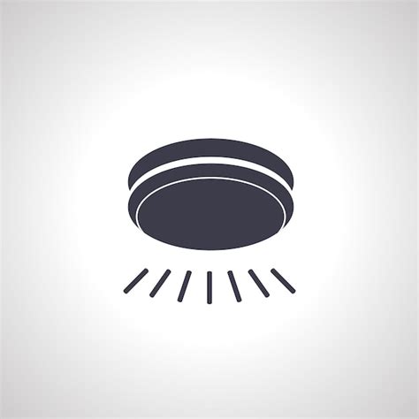 Detector De Alarme De Fumaça ícone Isolado Vetor Premium