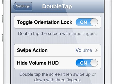 DoubleTap Toggle Brightness And Volume With Double Tap Gestures