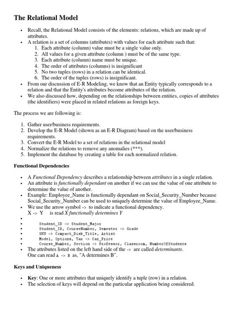 First Normal Form Pdf Relational Model Data Model