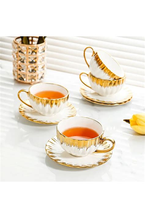 Vadi Enzo 6 Kişilik Porselen Gold Yaldızlı Neskafe Fincan Takımı Fiyatı Yorumları Trendyol