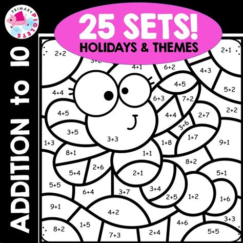 Color By Code Addition To 10 Addition Color By Number Addition