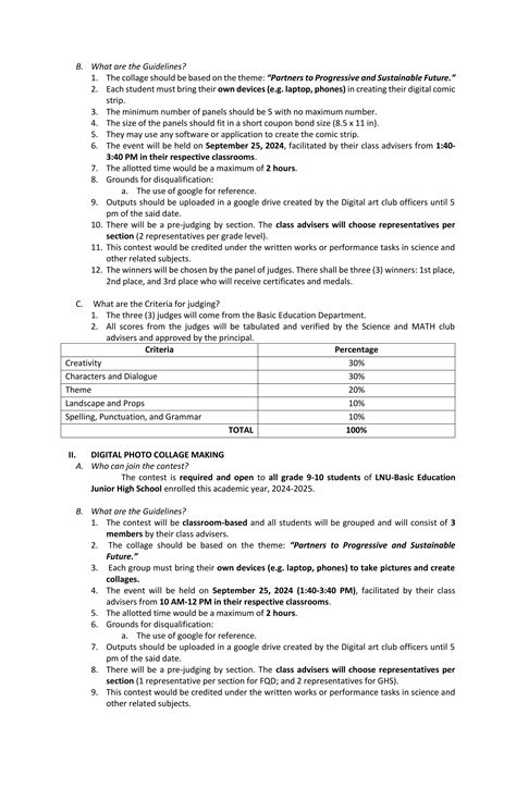 Sci Math Guidelines For The Upcoming Year Of 24 25 Pdf