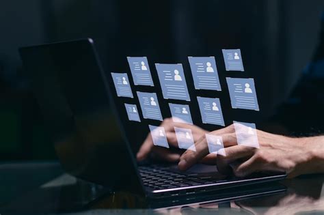 Premium Photo Human Resources Data Base Technology Concept Hr Manager