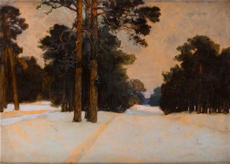 Stefan Popowski Winterscape 1924 Mutualart