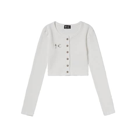 W 떠그 클럽 Tc 가디건 화이트 Thug Club Kream