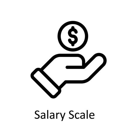 Salary Scale Vector Outline Icons Simple Stock Illustration Stock