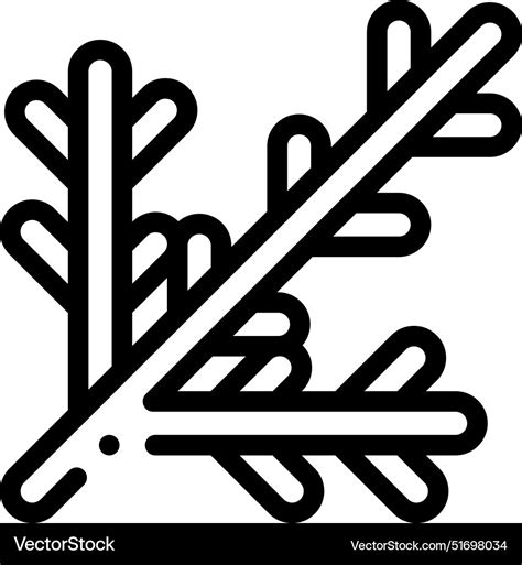 Branches icon thin linear style design isolated Vector Image