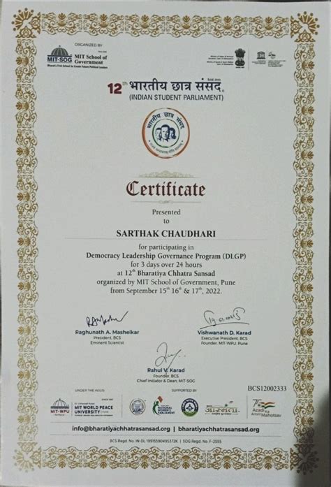 sarthak chaudhari on linkedin i am glad to inform you that i ve