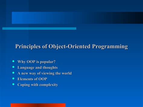 Oop Concept Ppt Programming Languages Computing