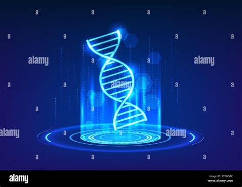 Dna Projection Cutting Edge Medical Technology Embrace The