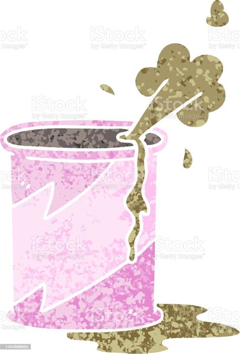 Retro Illustration Style Quirky Cartoon Exploding Soda Can Stock Illustration Download Image