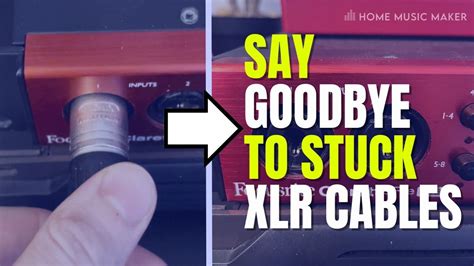 Say Goodbye To Stuck Xlr Cables Removing Them From Your Focusrite
