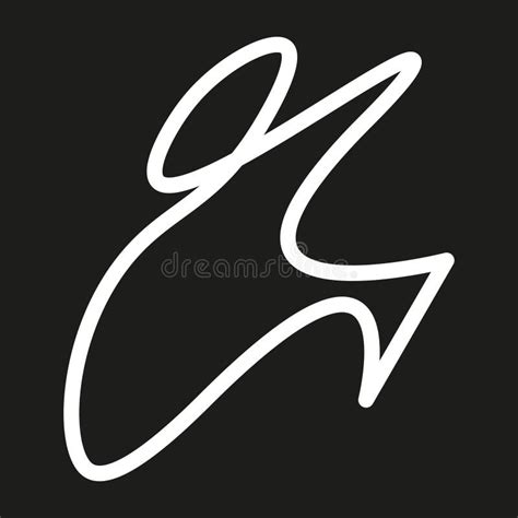 Dynamic Arrow Icon Flowing Abstract Line Black Curved Path Vector Illustration Stock Vector