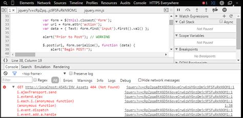 Jquery Ajax Post Not Working Server Responded With A Status Of