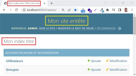 Python How To Change Site Title Site Header And Index Title In Django Admin Stack Overflow