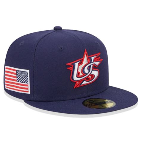 Usa Baseball New Era World Baseball Classic 59fifty Fitted Hat Navy Prociety