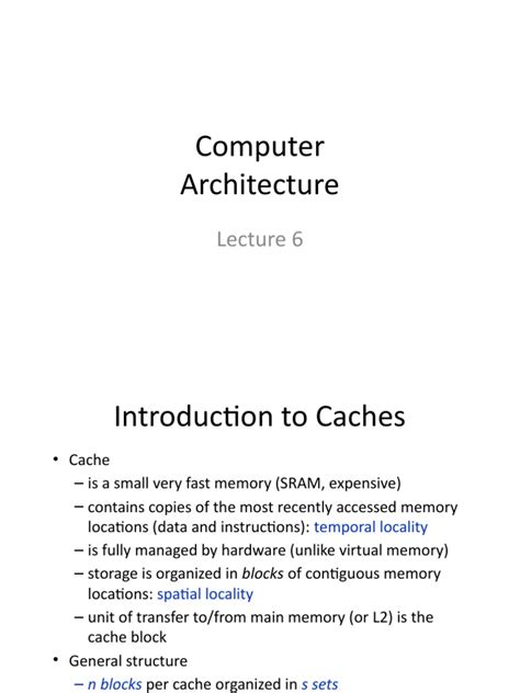 Computer Arch 06 | PDF | Cpu Cache | Cache (Computing)