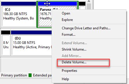 Hard Disk Partition Ko Delete Karke Drive Size Increase Kaise Kare My Hindi Tricks