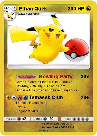 Pokémon Ethan Quek Bowling Party My Pokemon Card