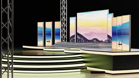 3d Corporate And Concert Event Stage 3d Model With Display Turbosquid