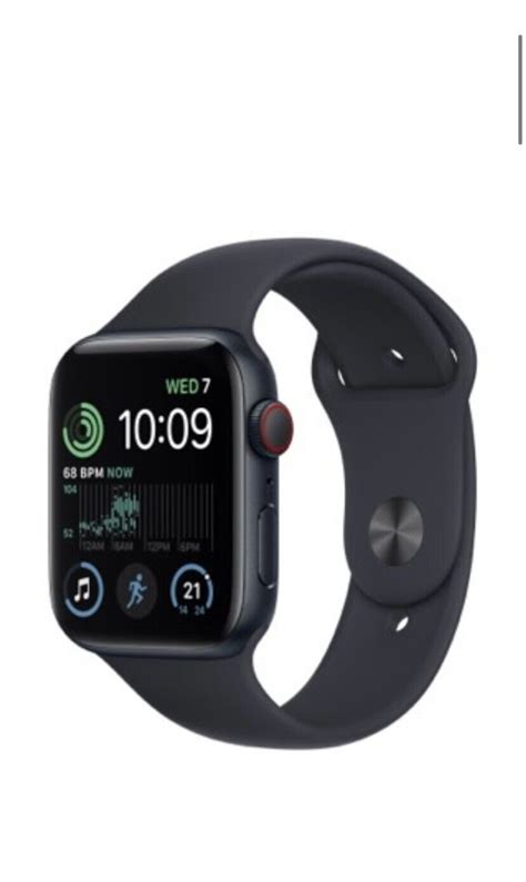 Apple Watch SE (2022) 44mm Midnight Aluminum Case with Sport Band ...