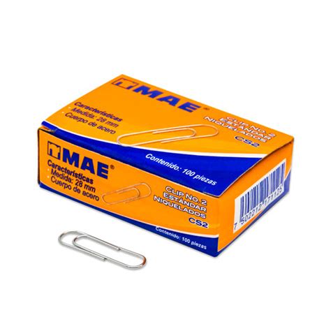 Clip Mae Estándar No 2 Caja Con 100 Piezas Compusistemas
