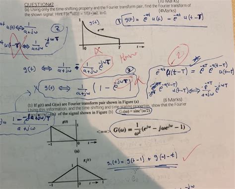 solved to marks a using only the time shifting property