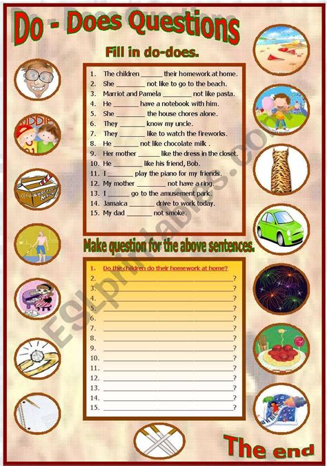 Do Does Questions ESL Worksheet By Shusu Euphe