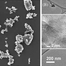 SEM A and TEM B microscopy images of Eu³TiO sample TiO Download Scientific Diagram