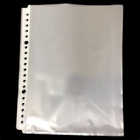 Pack Of 200 A5 Clear Punched Pockets Plastic Pol Vicedeal