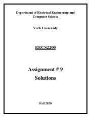 EECS2200 Assignment 9 Solutions Questions And Solutions For Course Hero