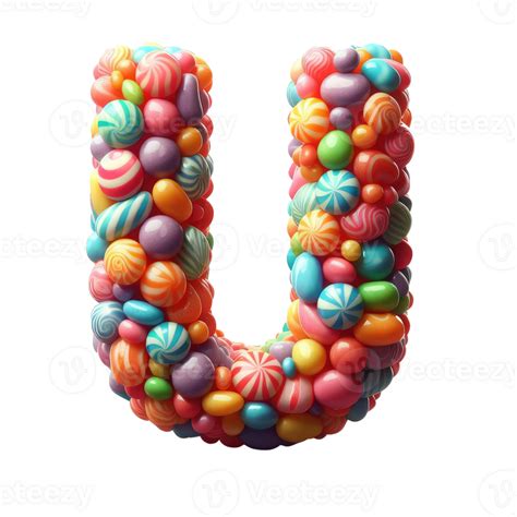 3d Candy Letter U 50069963 Png