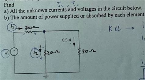 solved find i iz a all the unknown currents and voltages