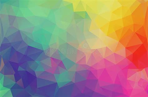 Multicolor Triangle Mosaic Abstrat Background Geometric Pattern Gradients Stock Vector