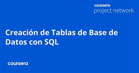 Creaci N De Tablas De Base De Datos Con Sql Coursya