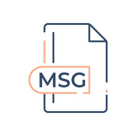 Msg File Format Icon Msg Extension Line Icon 15426487 Vector Art At