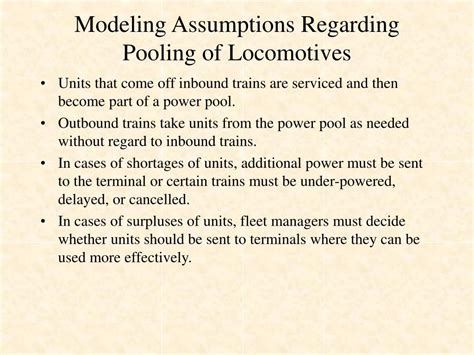 Ppt The Canadian Pacific Railway Locomotive Resource Planning Model Powerpoint Presentation