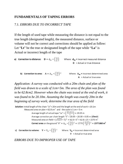 fundamentals of taping errors pdf