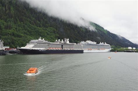 Holland America Lines Eurodam And Royal Princess In The Misty Harbour