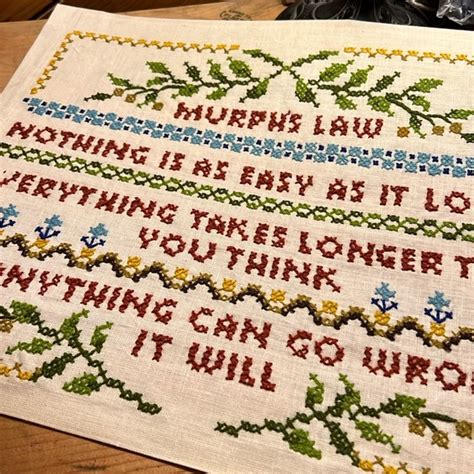 Art Vintage Murphs Law Cross Stitch Poshmark