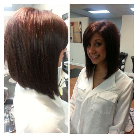 Long Angled Bob Haircuts