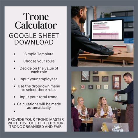 Customisable Tronc Tip Calculator Spreadsheet Google Sheets Template For Fair Tip Distribution